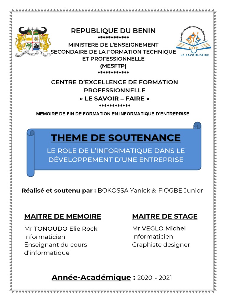 Memoire de soutenance | PDF