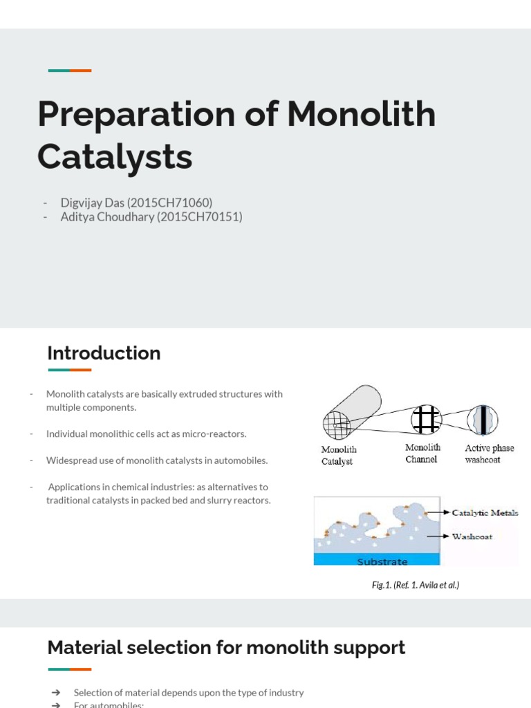 Preparation of Monolith Catalysts | PDF