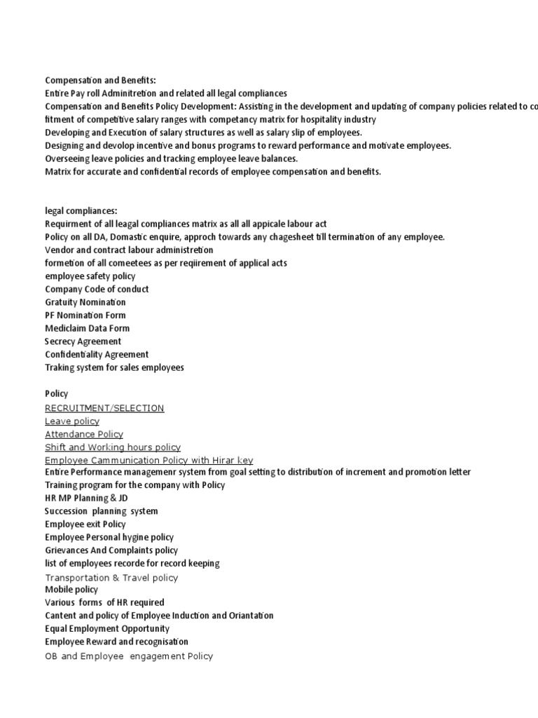 List of HR | PDF
