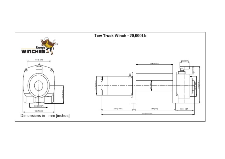 Tow Truck Winch Dimensions | PDF