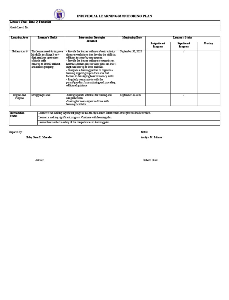 ILMP Sample | PDF | Cognition | Cognitive Psychology