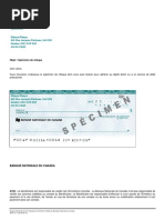 Informations sur le spécimen de chèque CIBC | PDF