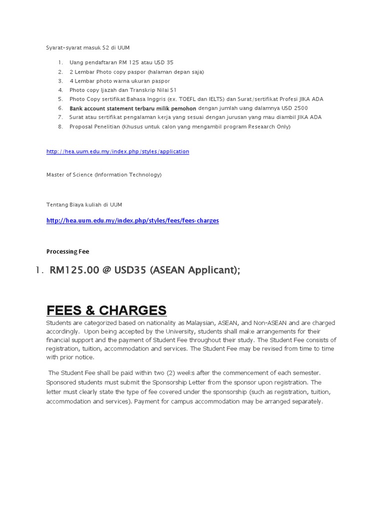 Syarat S2 Di UUM | PDF