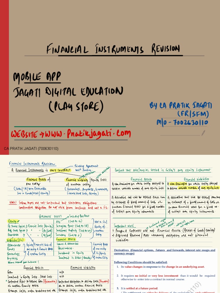Financial Instruments Overview by Pratik Jagati | PDF