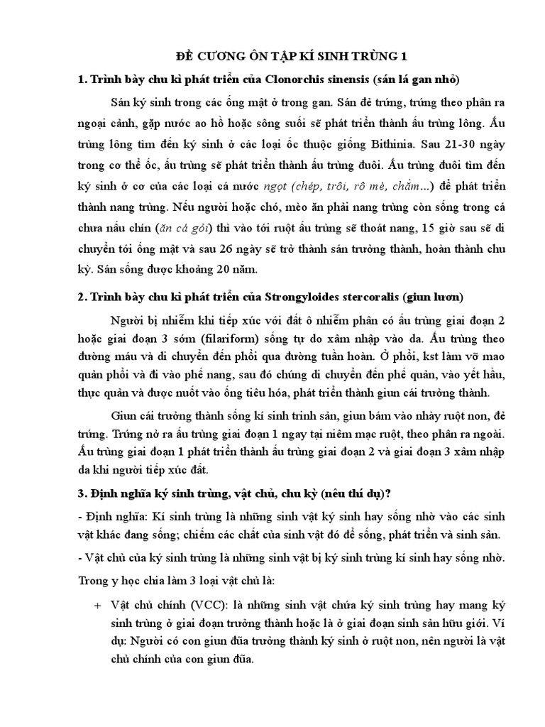 Đề cương ôn tập KST | PDF