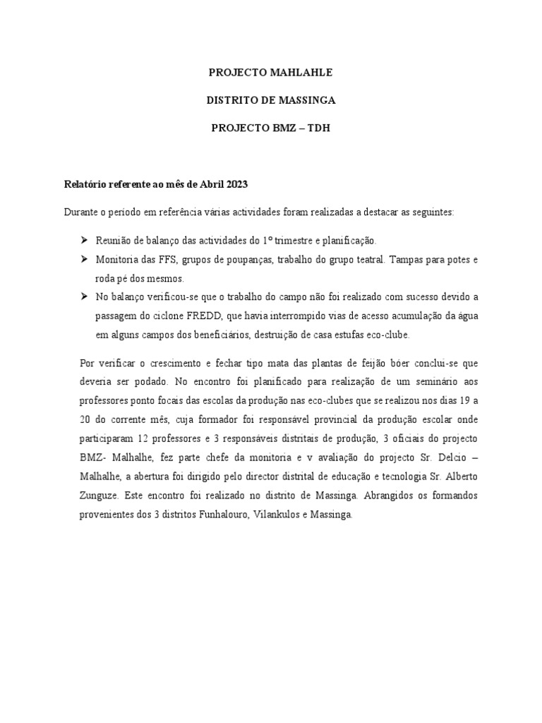 Projecto Mahlahle | PDF | Estudos de Línguas Estrangeiras | Ciências e ...