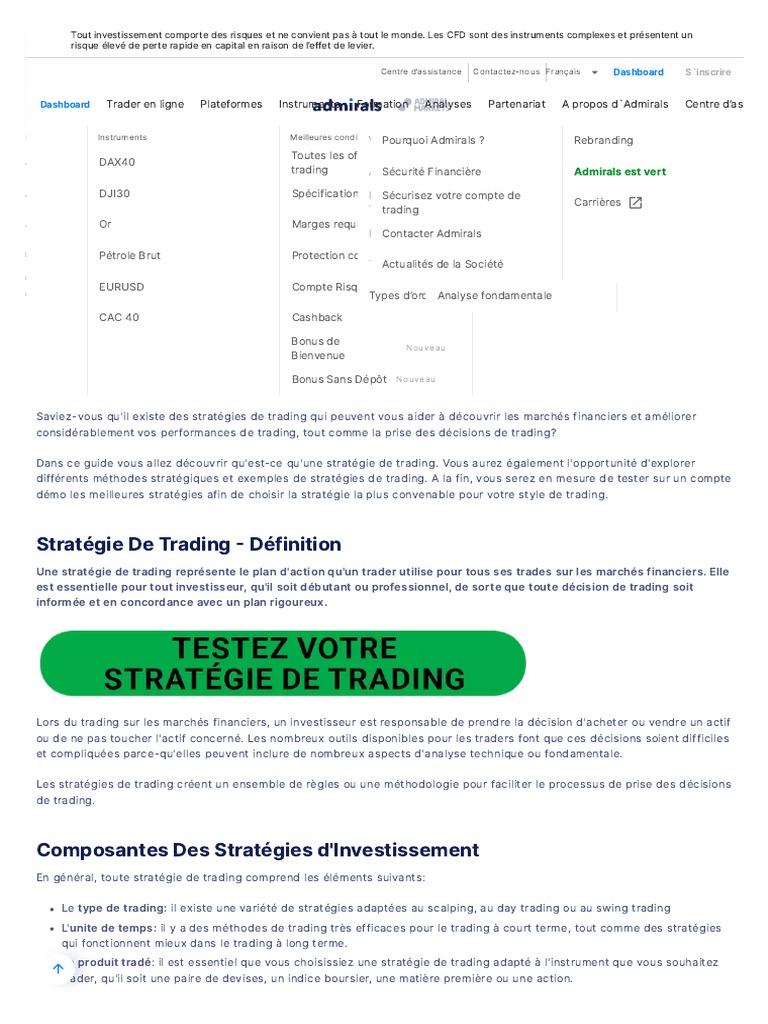 Stratégies de Trading Efficaces et Rentables | PDF