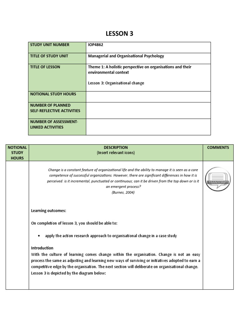 Managing Organisational Change Strategies | PDF