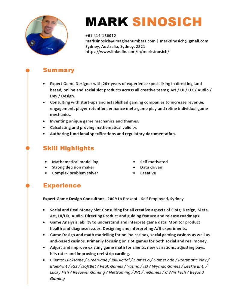 2023 Mark Sinosich Resume | PDF | Databases | Software