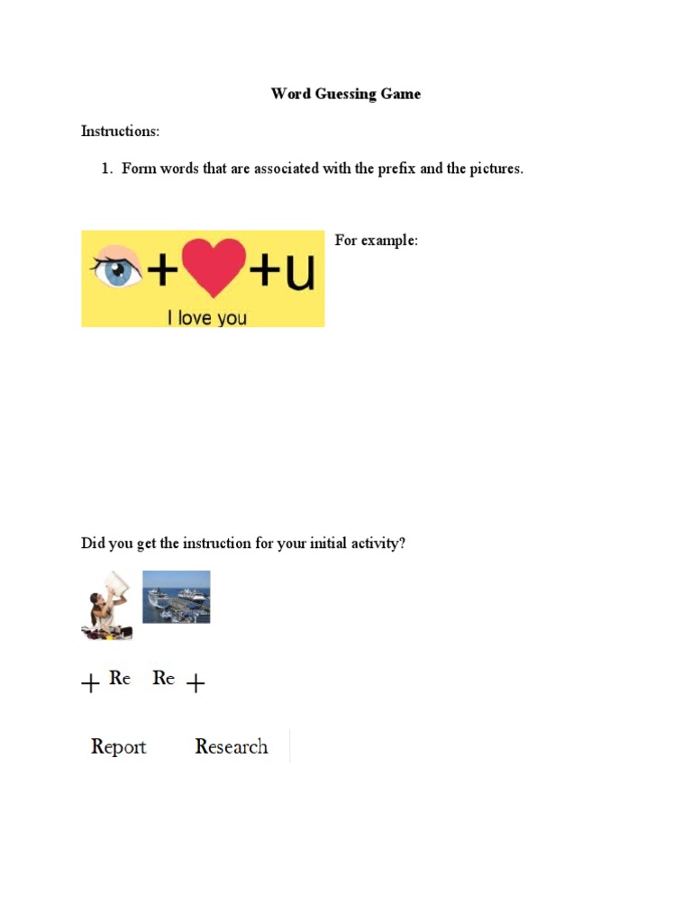 Word Guessing Game | PDF