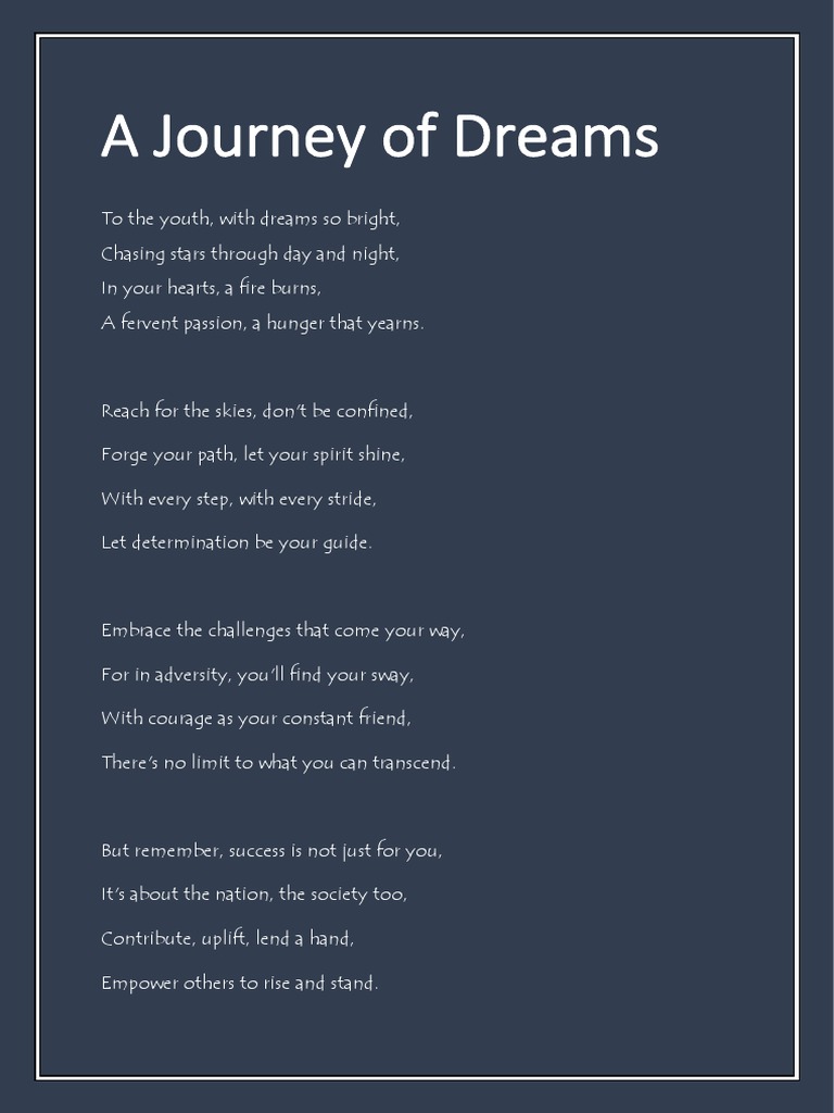 A Journey of Dreams | PDF