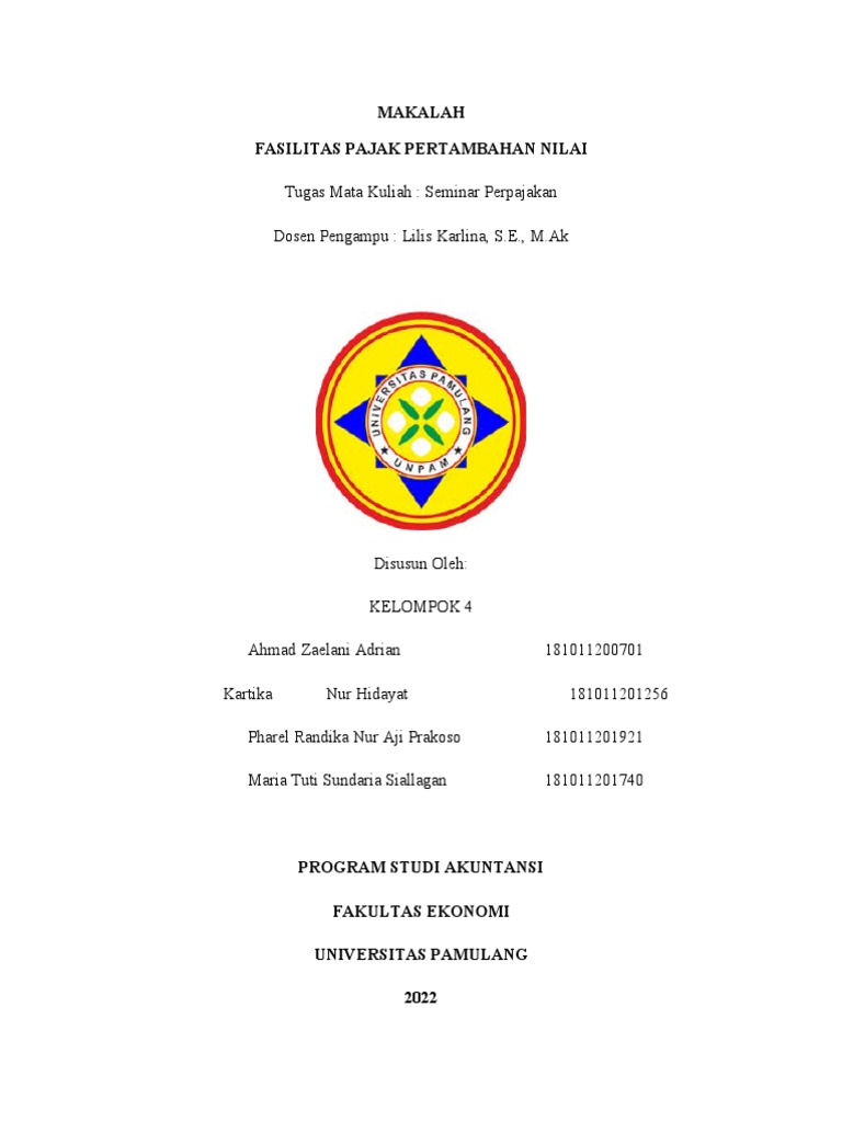 Makalah Fasilitas PPN-1 | PDF