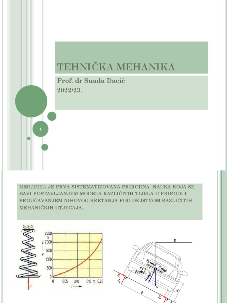 Predavanje 1 - Uvod, Aksiomi Statike | PDF