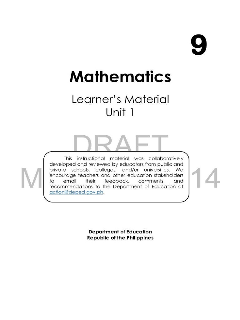 Math-G7 Unit1 LM | PDF