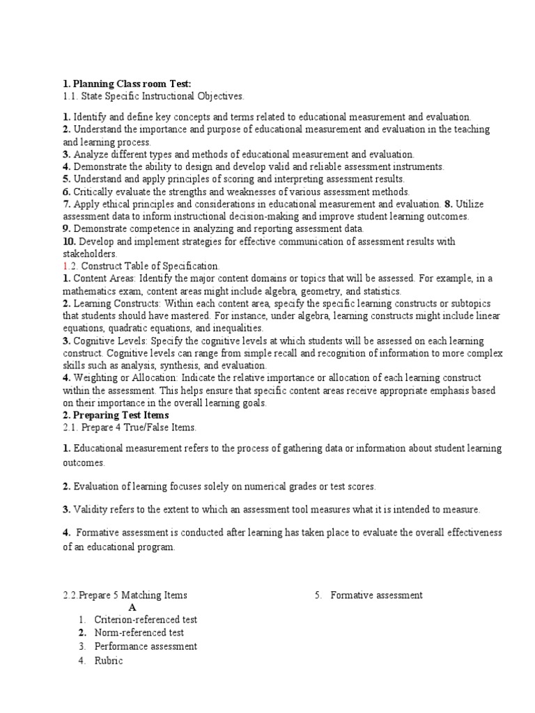 New Microsoft Office Word Document | PDF | Educational Assessment ...