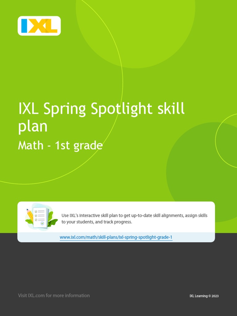 4.ixl-spring-spotlight-grade-1 | PDF