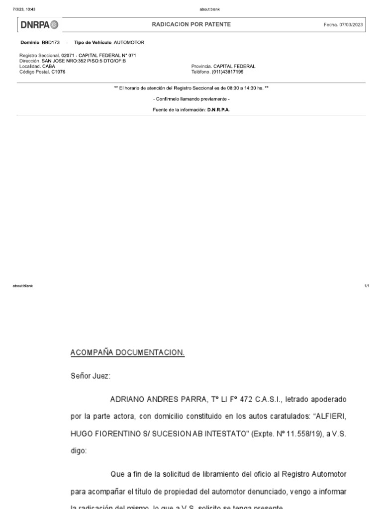 Acompaña Documentacion | PDF | Derecho