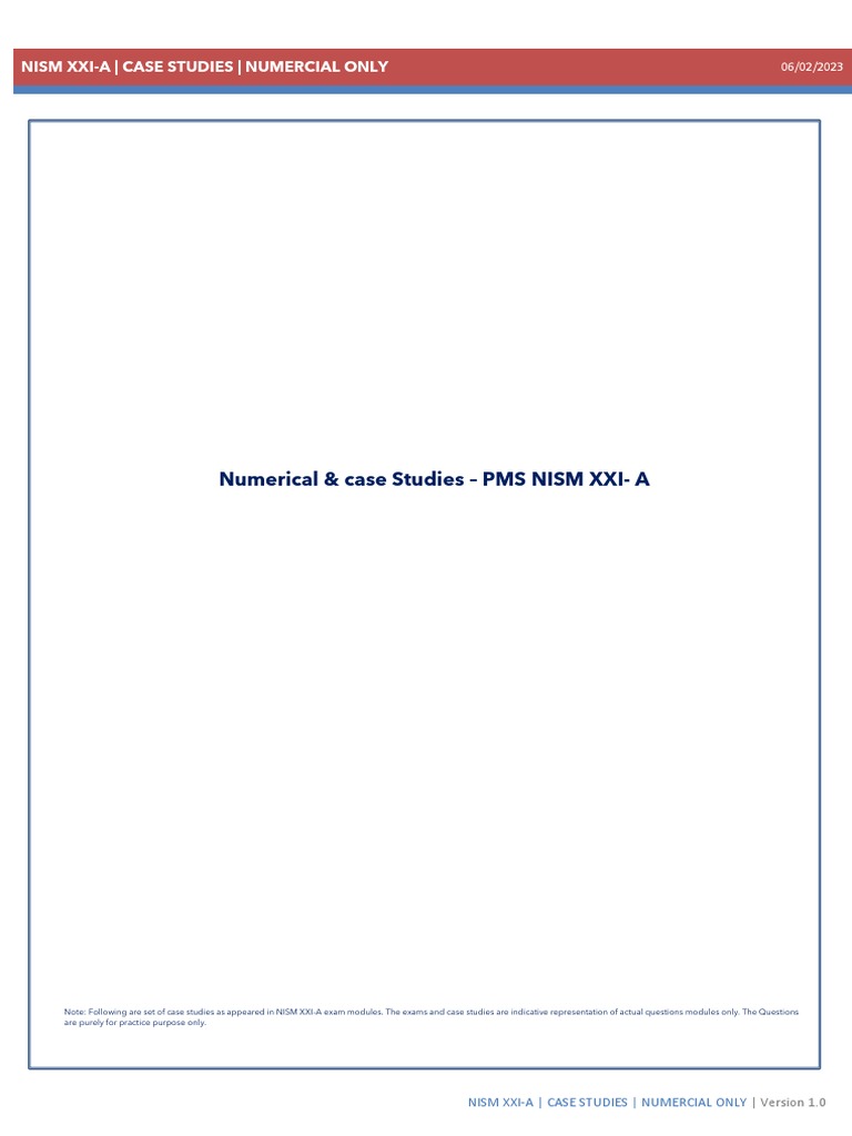 Nism Xxi-A Case Studies | PDF