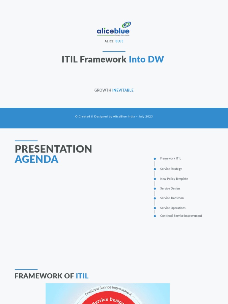 ITIL Framework Presentation Guide | PDF | Life Cycle Assessment ...