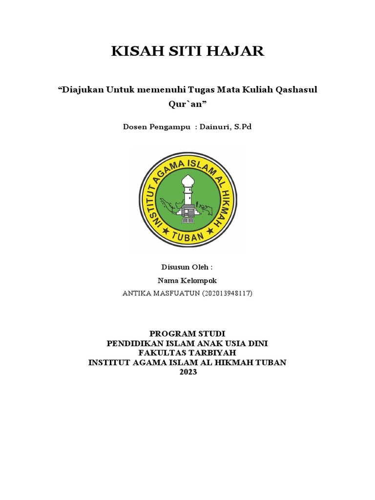 Kisah Siti Hajar Dan Ismail | PDF Kisah Siti Hajar Dan Ismail | PDF