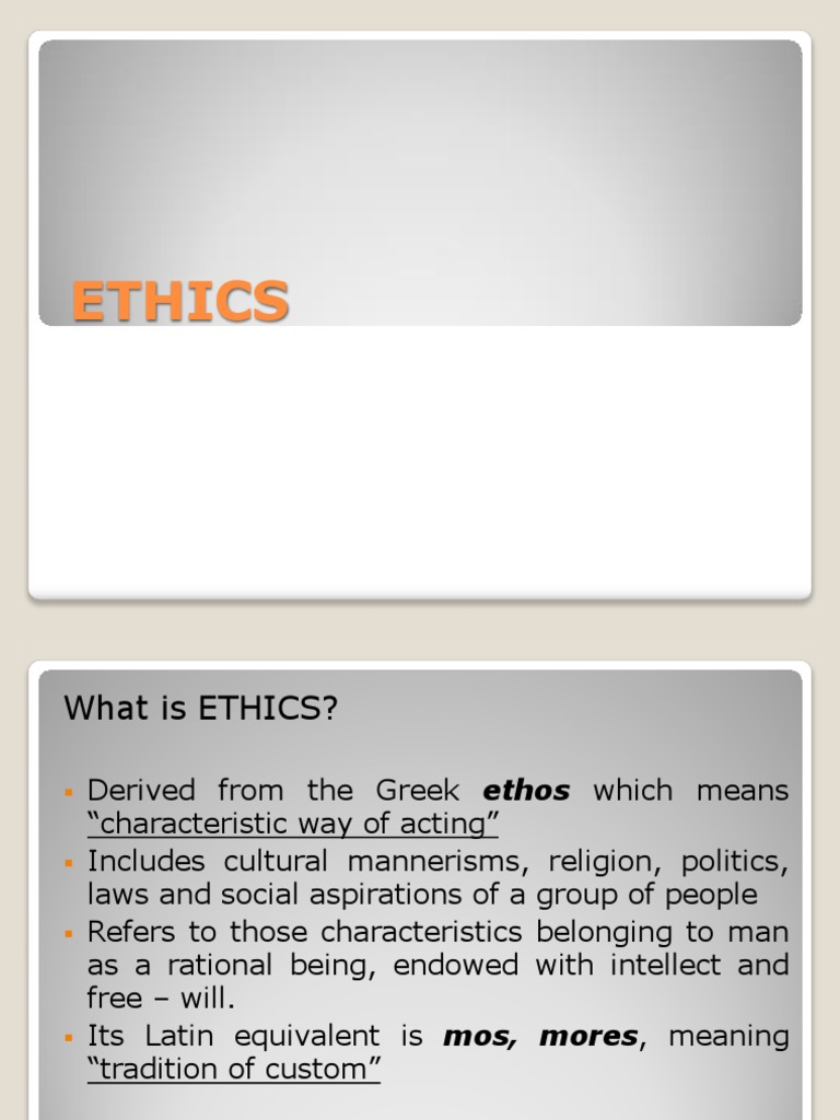 Ethics Lecture Pdf