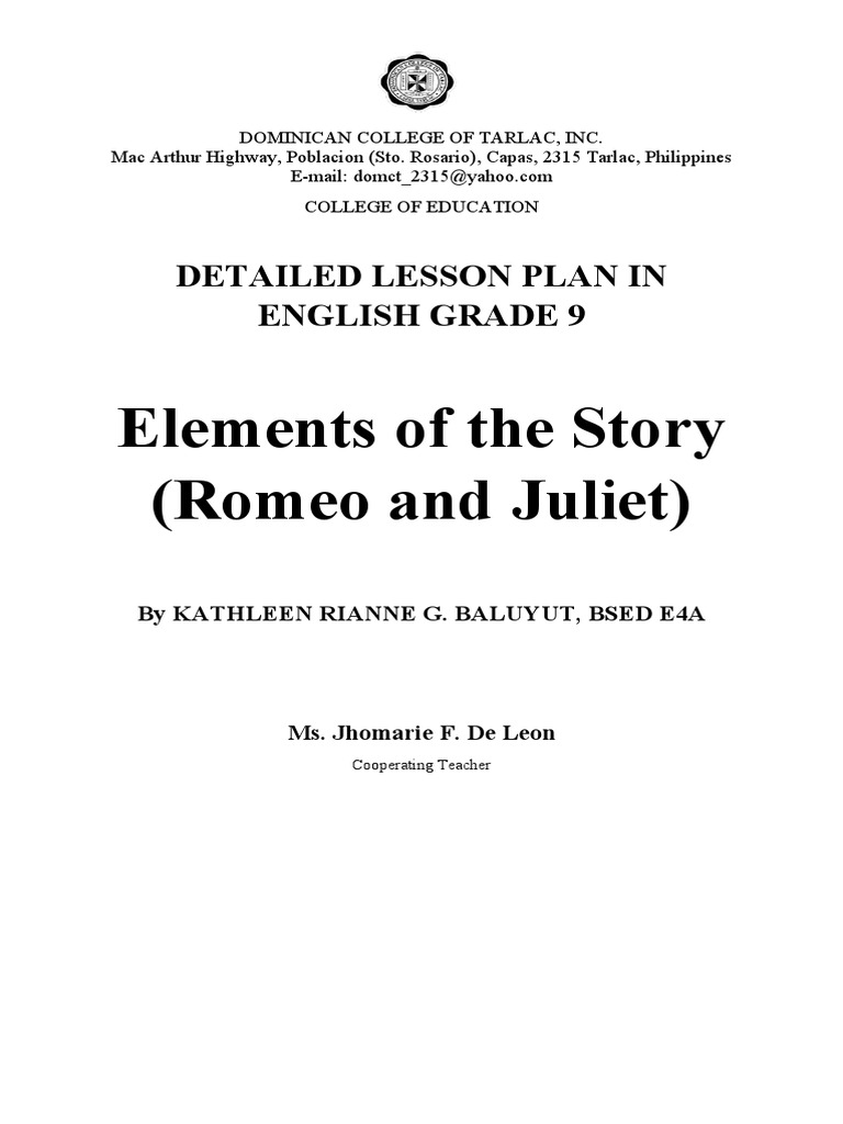 Detailed-Lesson-Plan (ROMEO AND JULIET | PDF