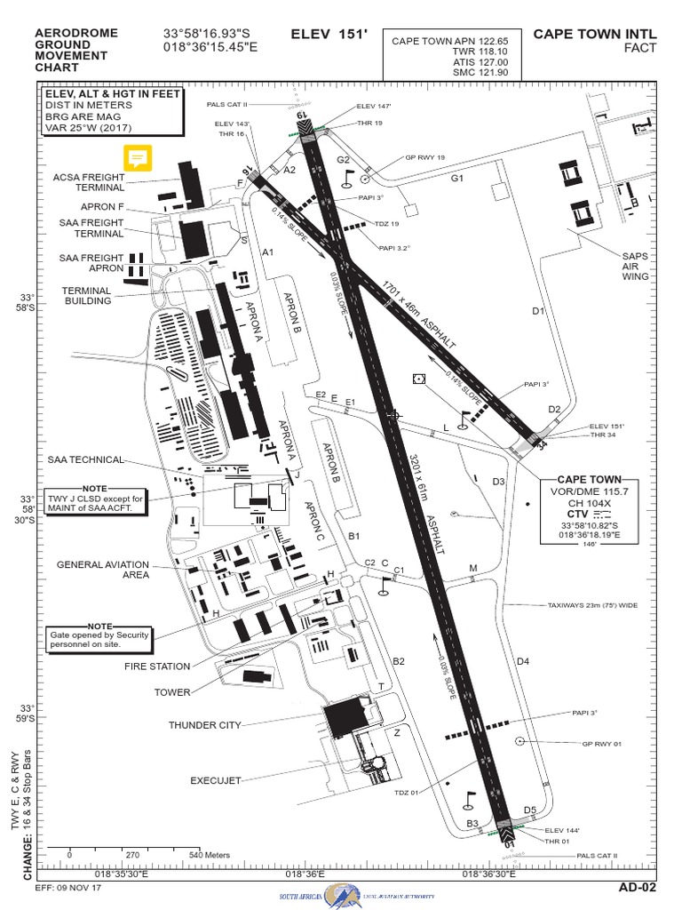 Cape Town Airport Ground Layout | PDF