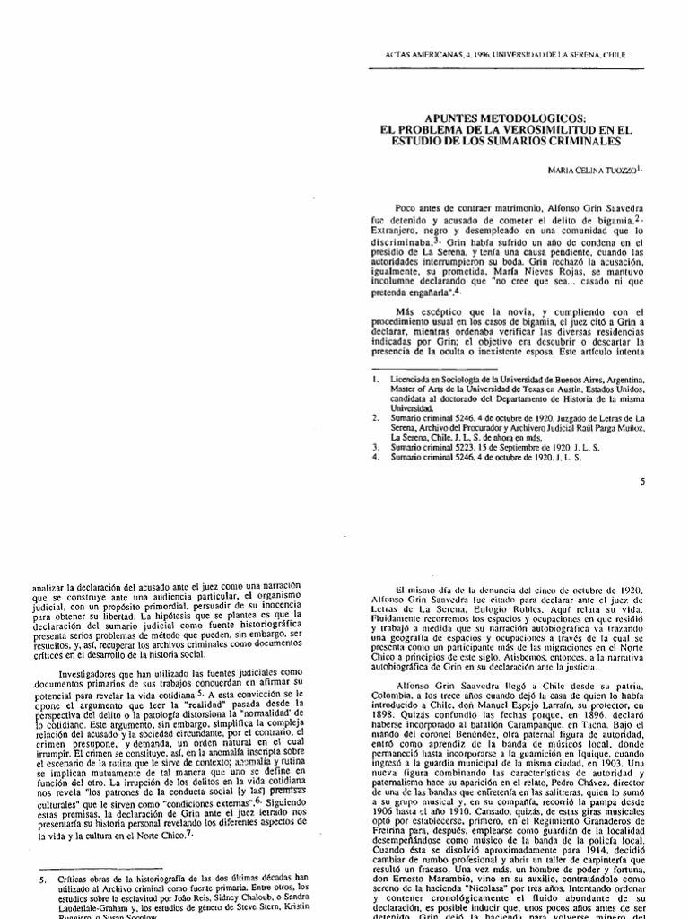 Tuozzo. Verosimilitud | PDF