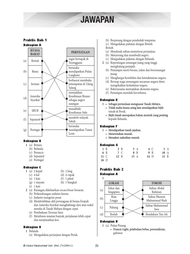 Jawapan OPS A+ Sejarah TKT 3 | PDF