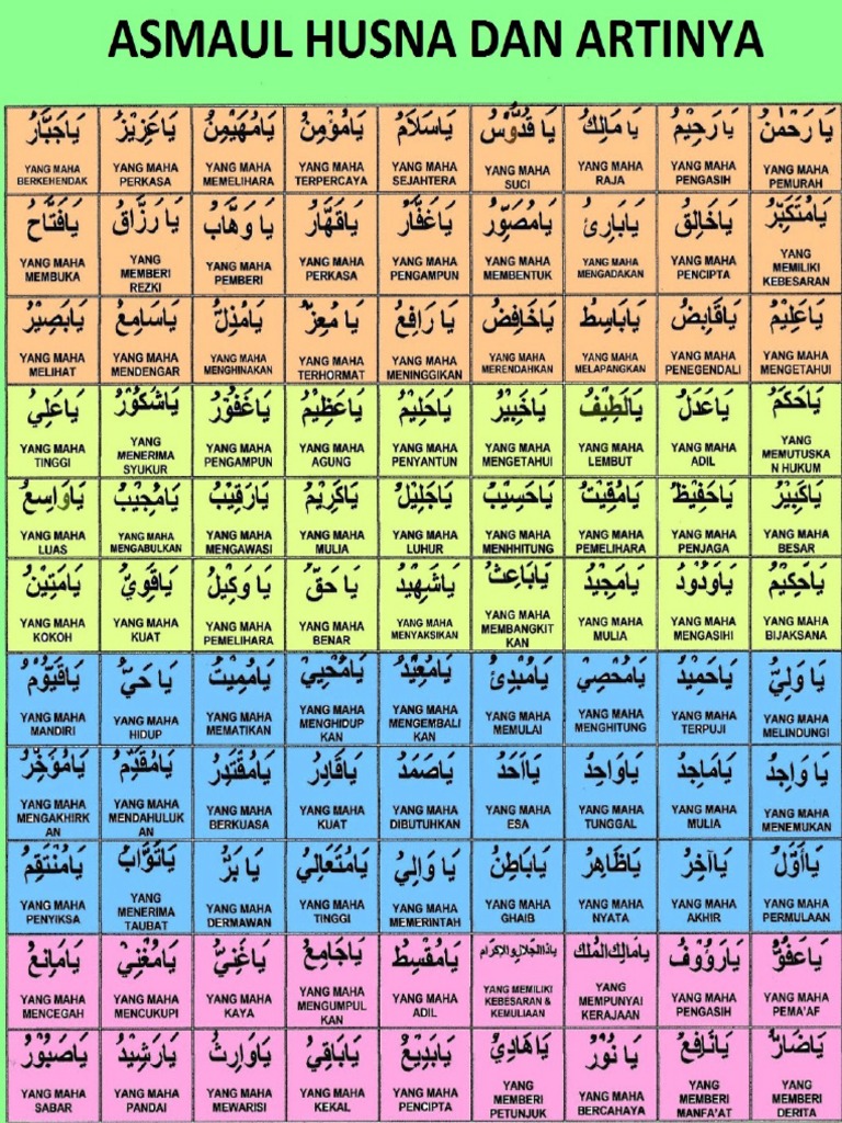 asmaul-husna-A4 | PDF