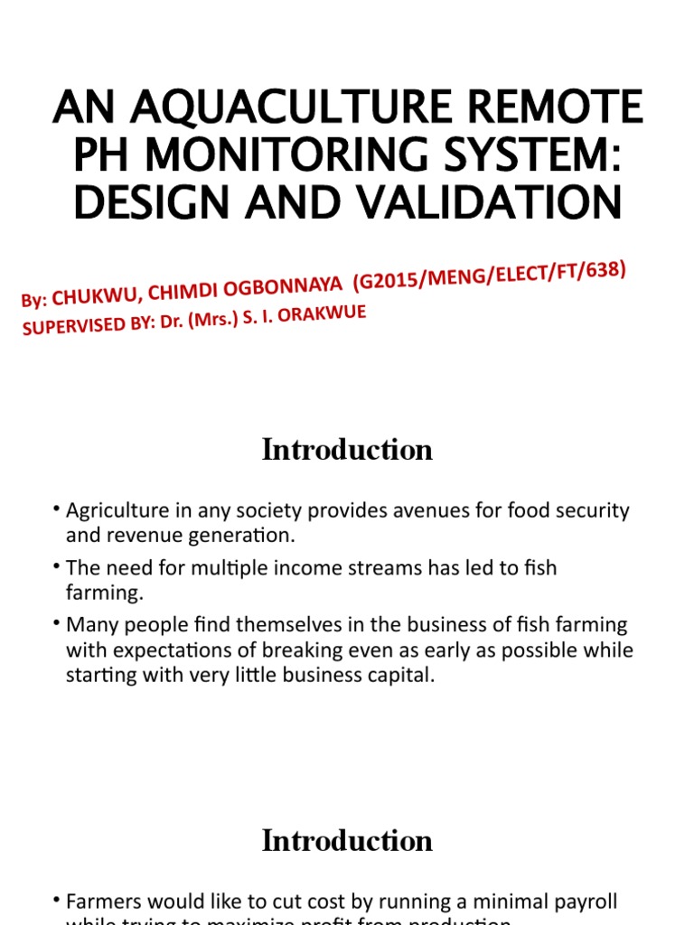 Remote pH Monitoring for Aquaculture | PDF | Ph | Internet Of Things