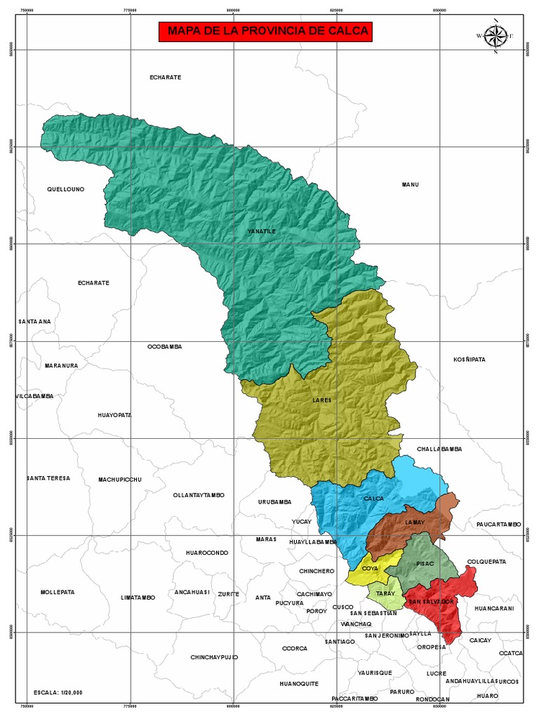 Mapa Provincial de Calca | PDF