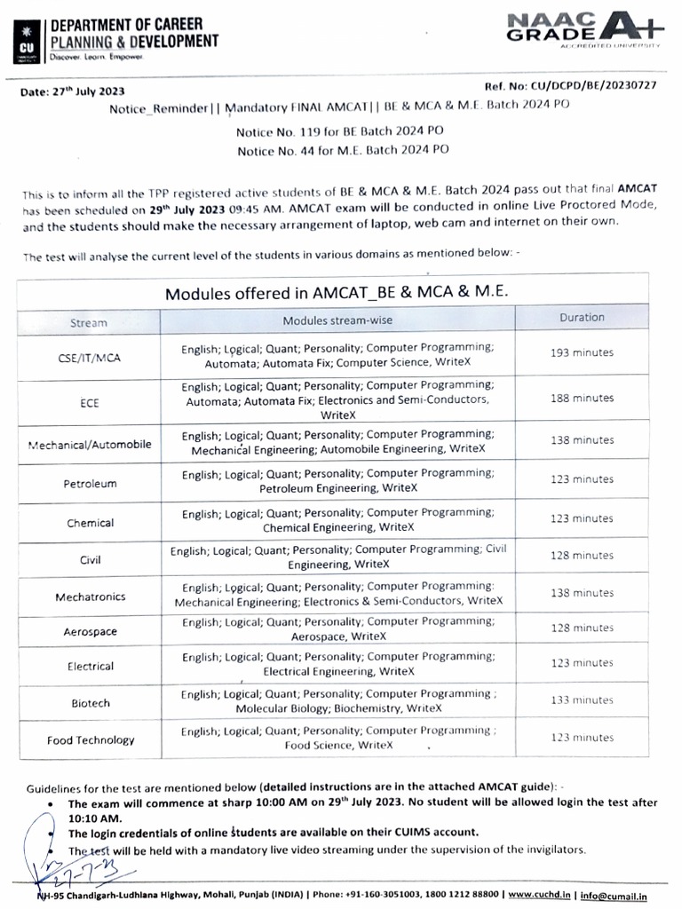 Notice 28 Jul 2023 | PDF | Physical Sciences | Computer Science