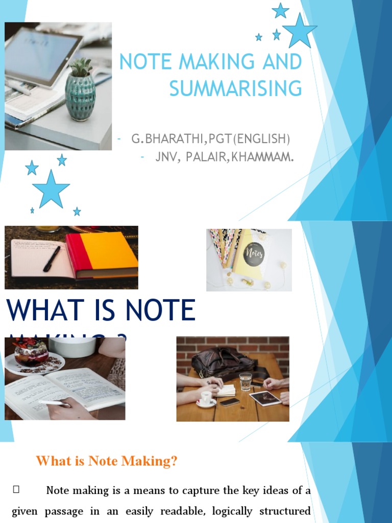 Note Making and Summarising | PDF