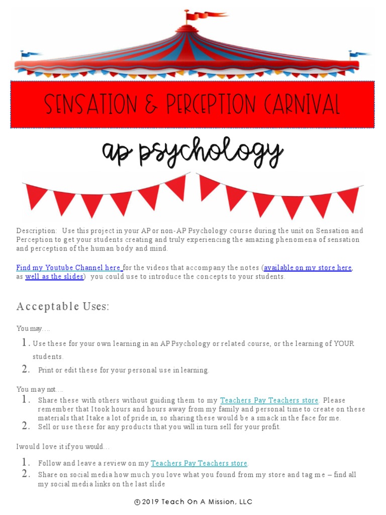 Sensation & Perception Project Guide | PDF