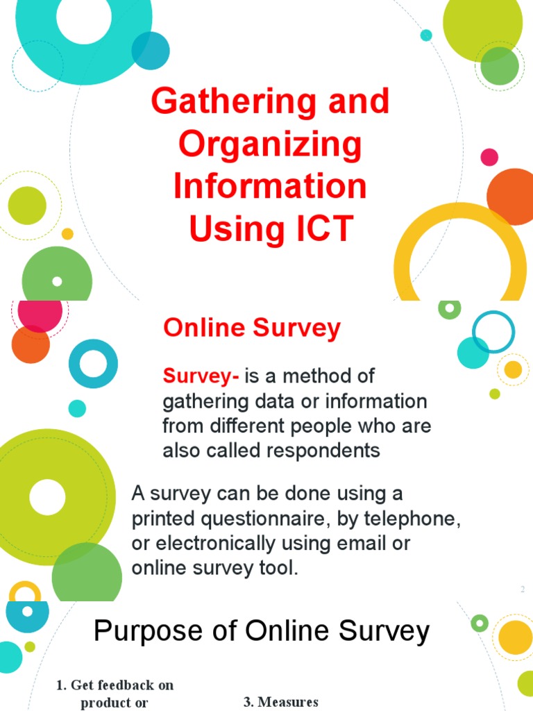 Lesson 3 Gathering and Organizing Information Using ICT | PDF