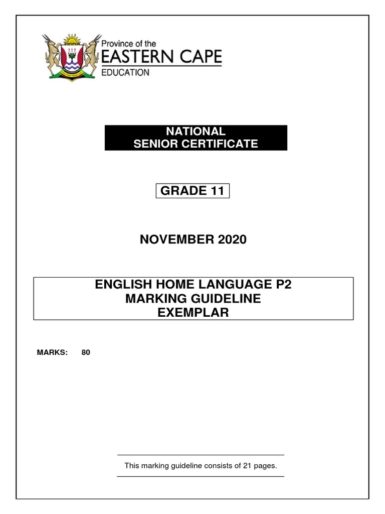 Enghl p2 Gr11 Memo Nov2020 | PDF | Macbeth | Poetry Enghl p2 Gr11 Memo Nov2020 | PDF | Macbeth | Poetry