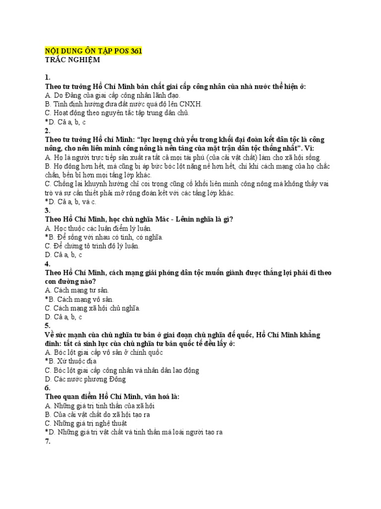 ôn tập pos 361 | PDF