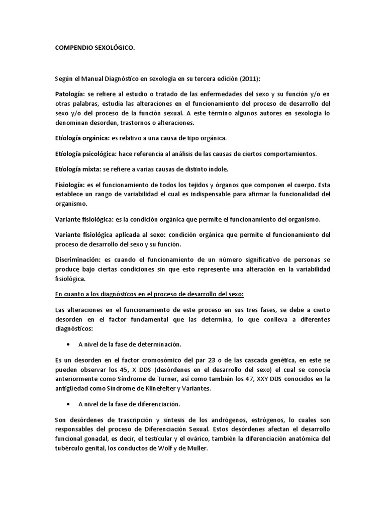 Compendio Sexológico | PDF