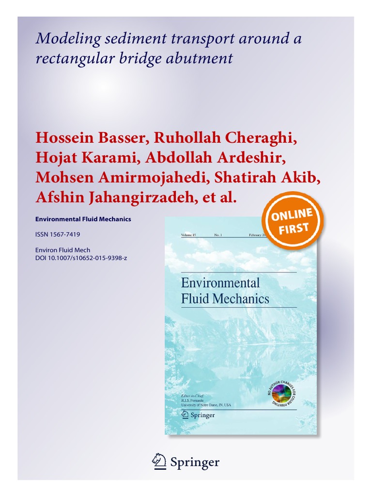 Modeling Sediment Transport Around A Rec | PDF | Vortices ...