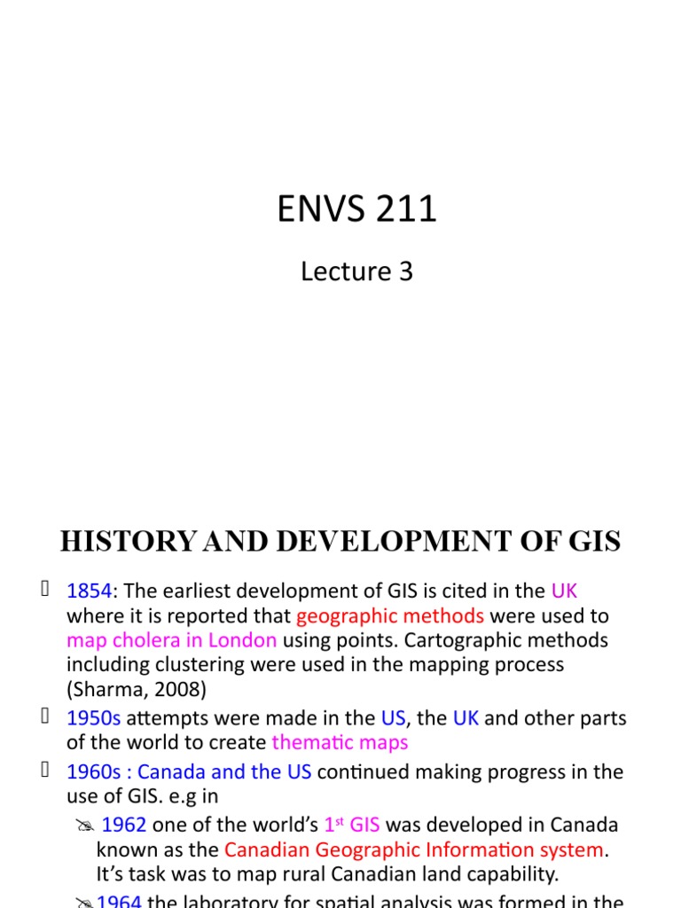 Lecture 3 History and Evolution of GIS | PDF