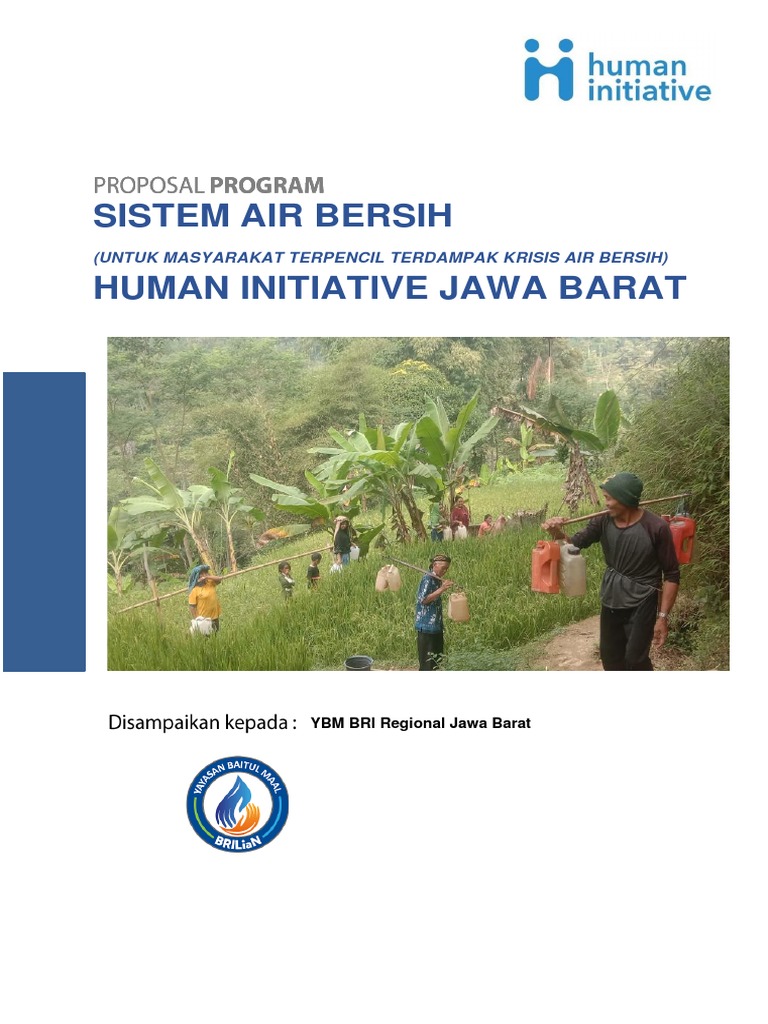 Proposal Sistem Air Bersih Gunung Halu - YBM BRI | PDF | Ilmu Sosial