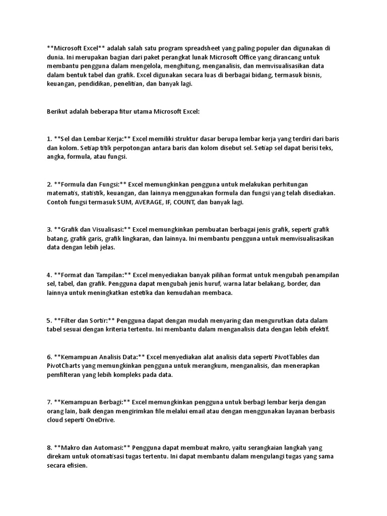 Microsoft Excel Pdf
