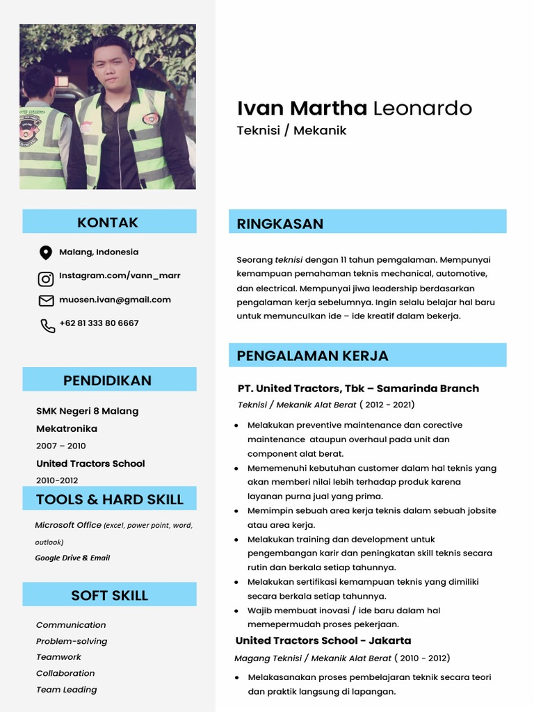 SPV Teknisi-CV-ivan | PDF