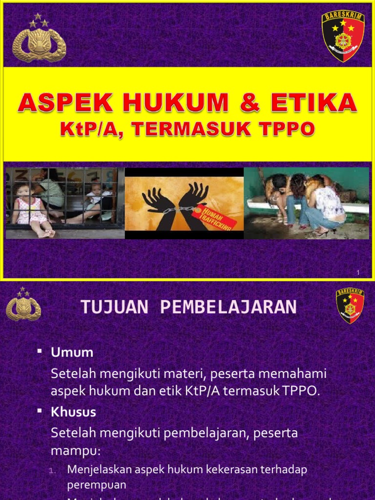 MI 1 Aspek Hukum Dan Etika KtPA Termasuk TPPO | PDF