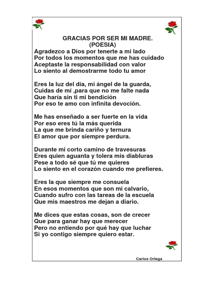 Gracias Por Ser Mi Madre | PDF