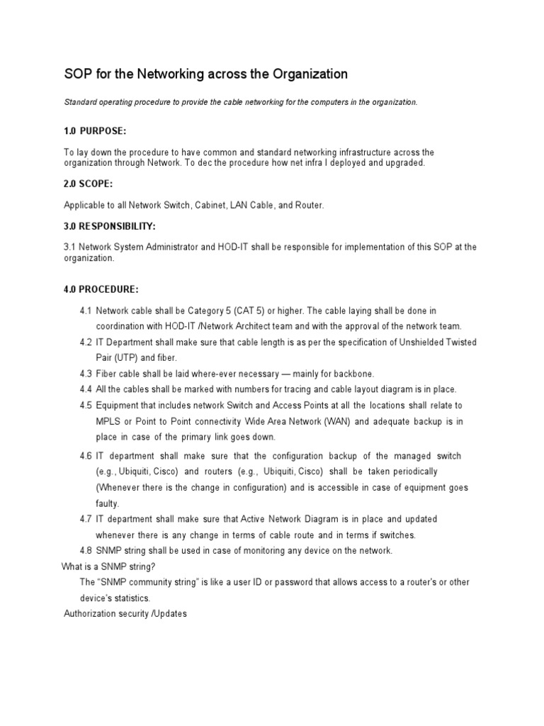 SOP LAN Deploy | PDF