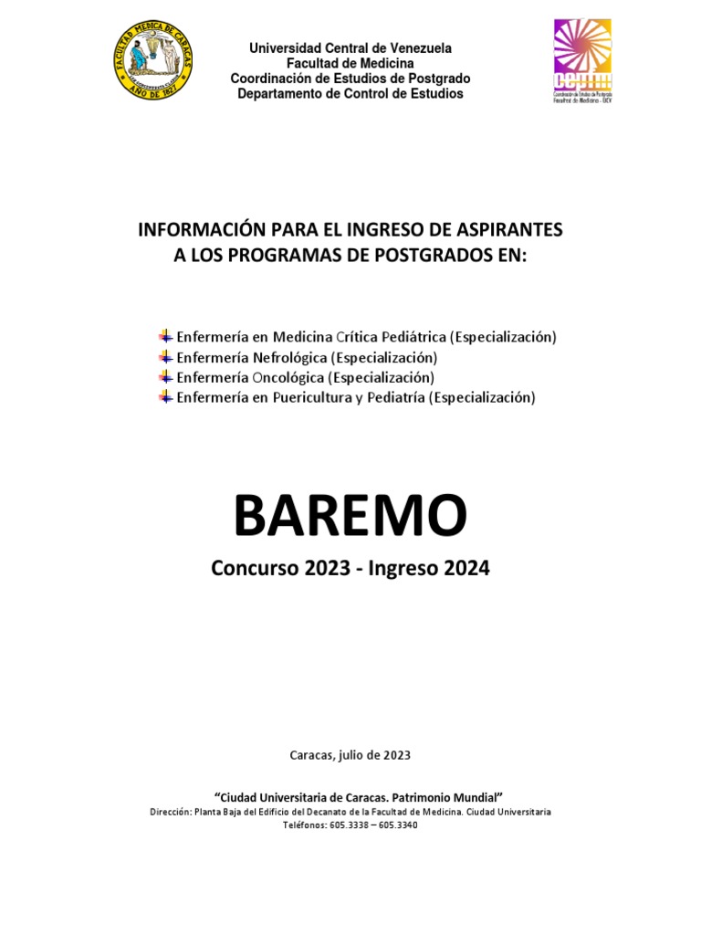 Baremo Enfermería | PDF | Educación más alta | Universidad