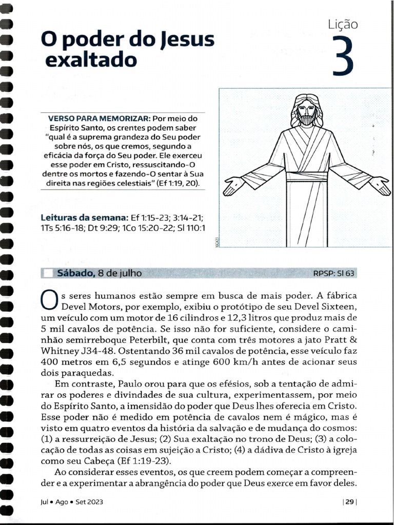 Lição 03. O Poder Do Jesus Exaltado - Adultos | PDF