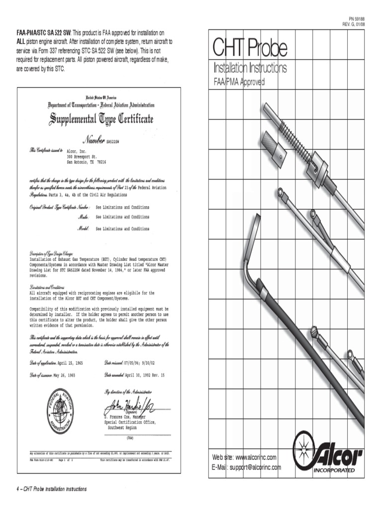 Alcor CHT Probe Installation Instructions 59188 | PDF | Science ...